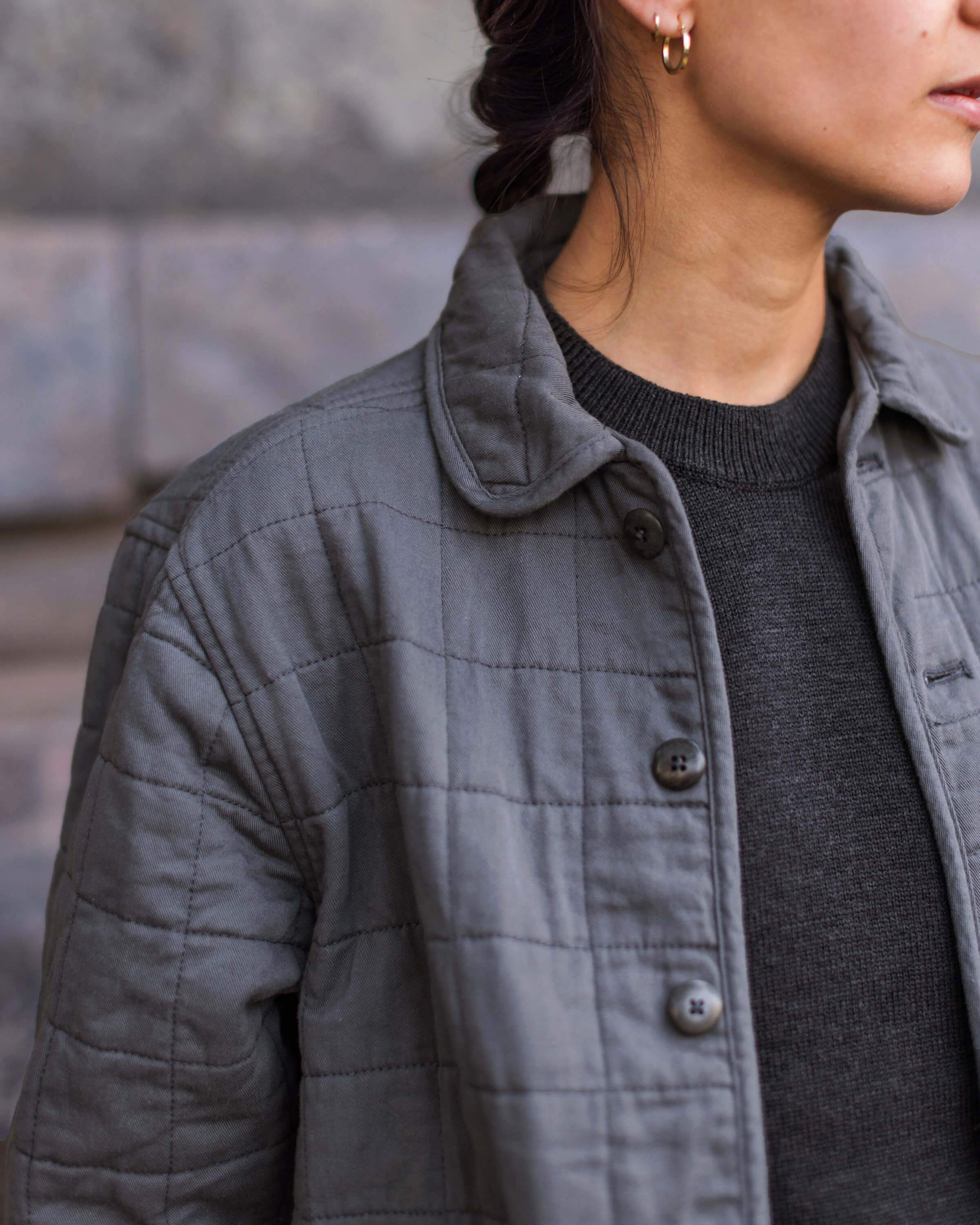 Quilted Kite Jacket Ink- Navy Blue | Garmentory