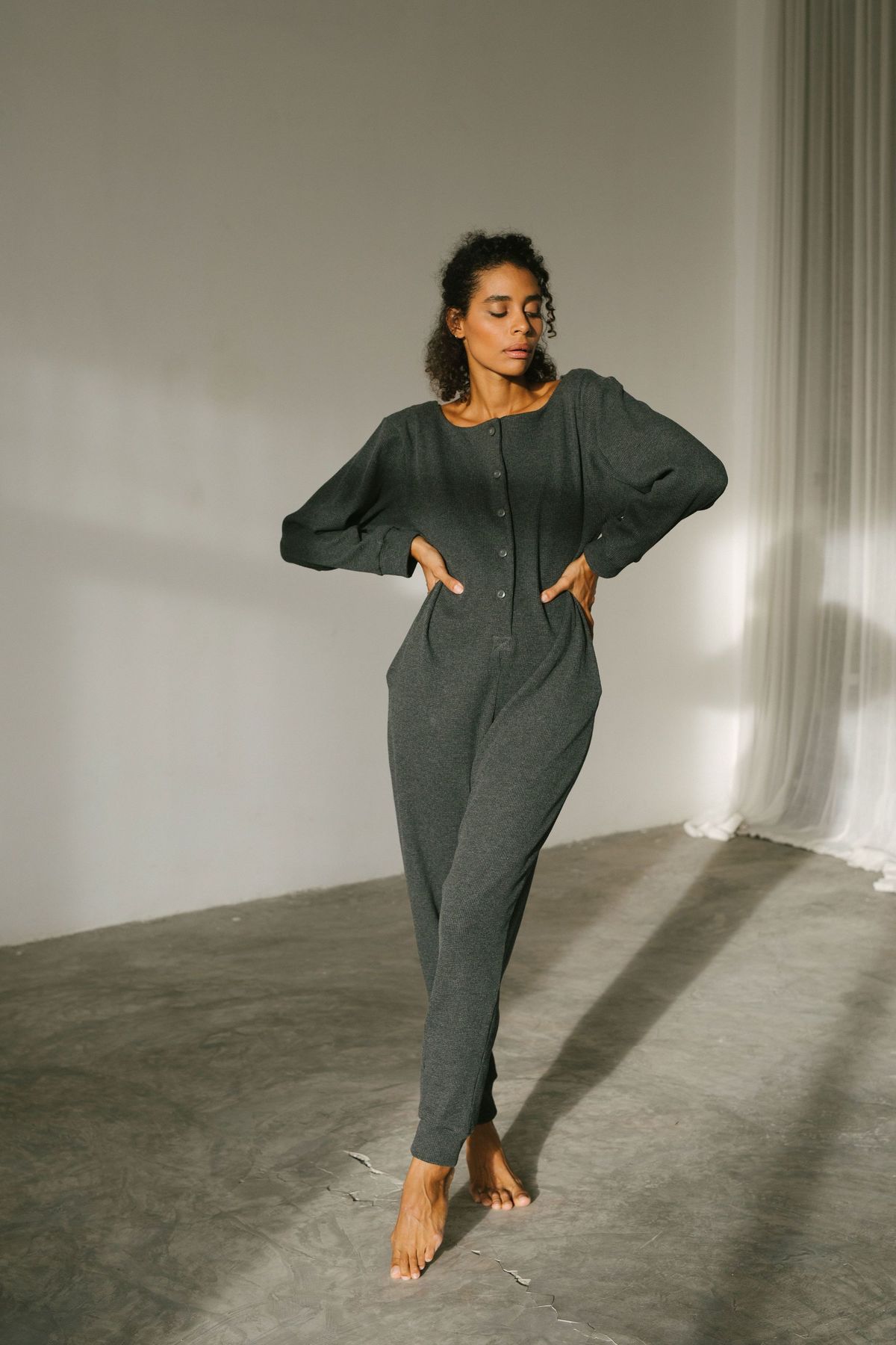 BAHHGOOSE LU WAFFLE JUMPSUIT | Garmentory