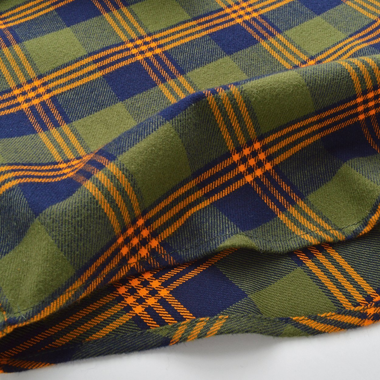Outclass Hunter Plaid Flannel Shirt - olive green/yellow/navy | Garmentory