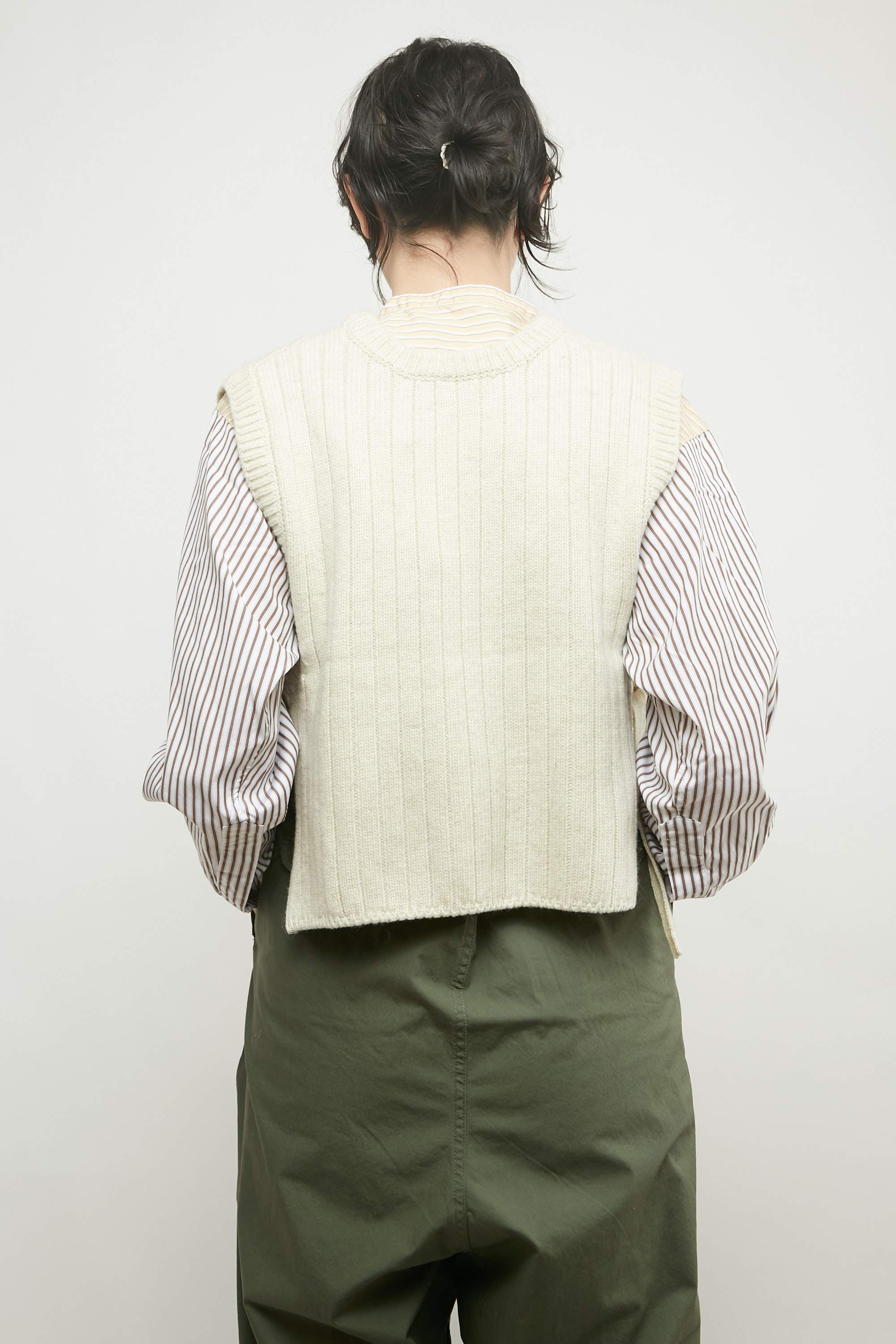 Beams Boy Alan Side Ribbon Vest - Off White | Garmentory