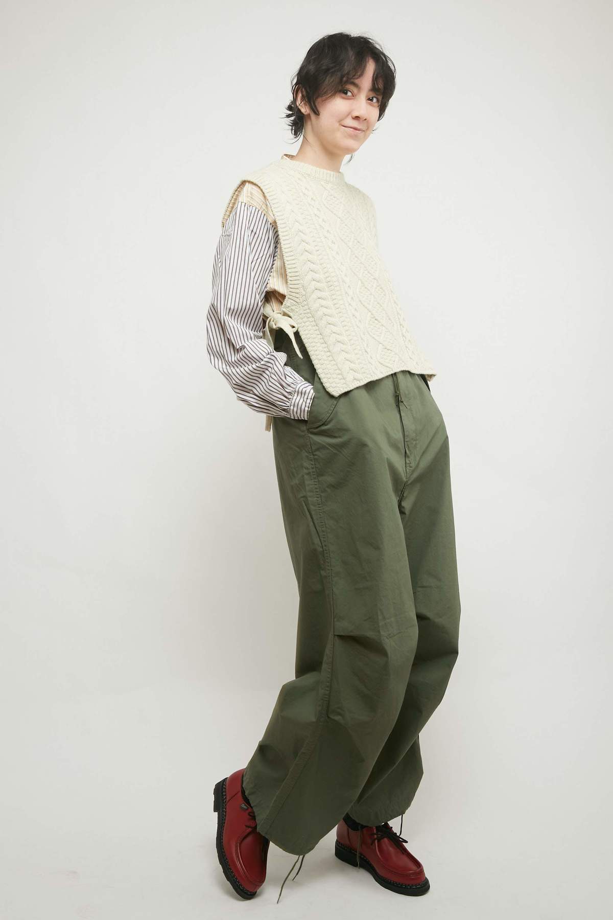 Beams Boy Alan Side Ribbon Vest - Off White | Garmentory