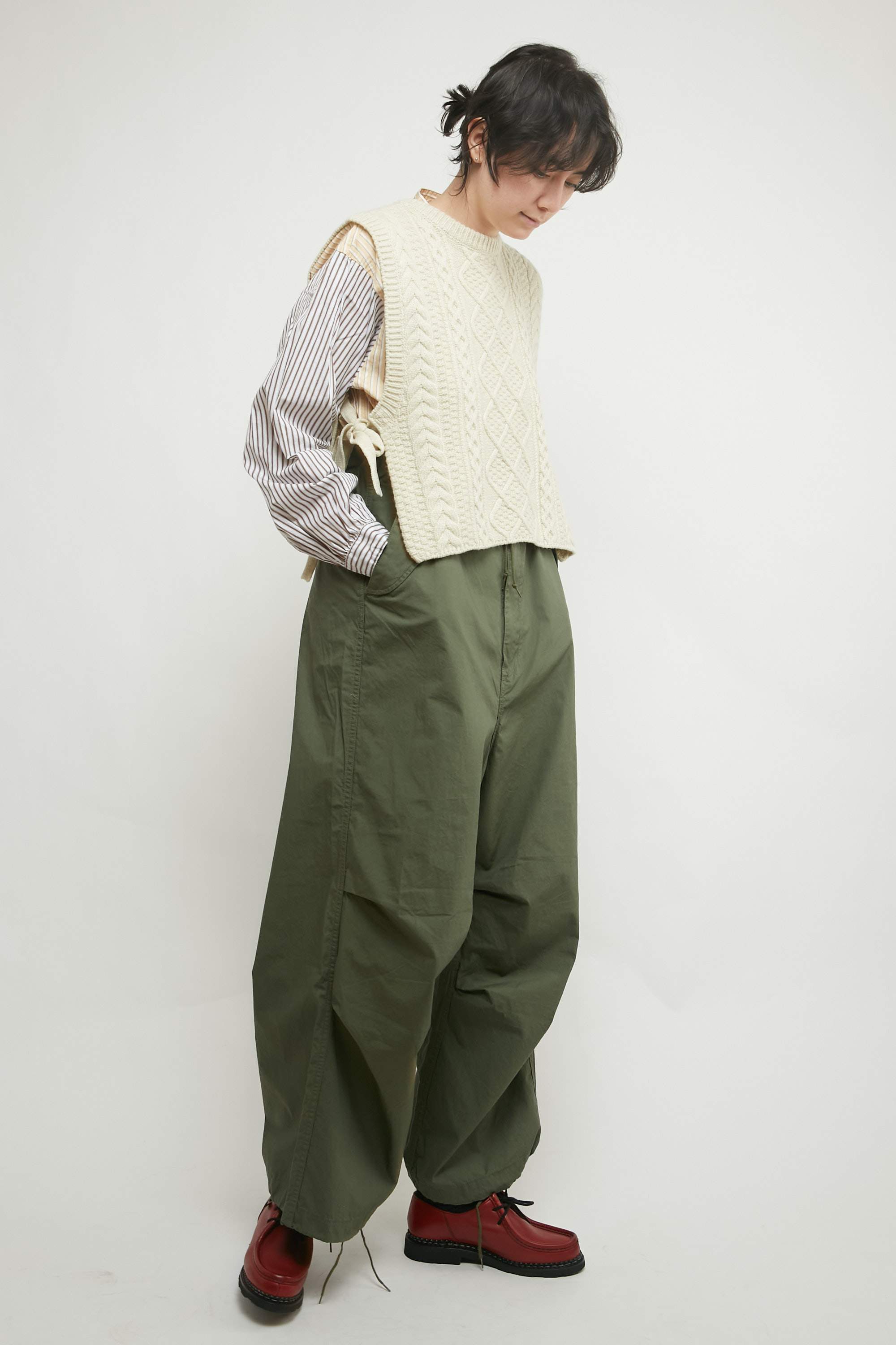 Beams Boy Alan Side Ribbon Vest - Off White | Garmentory