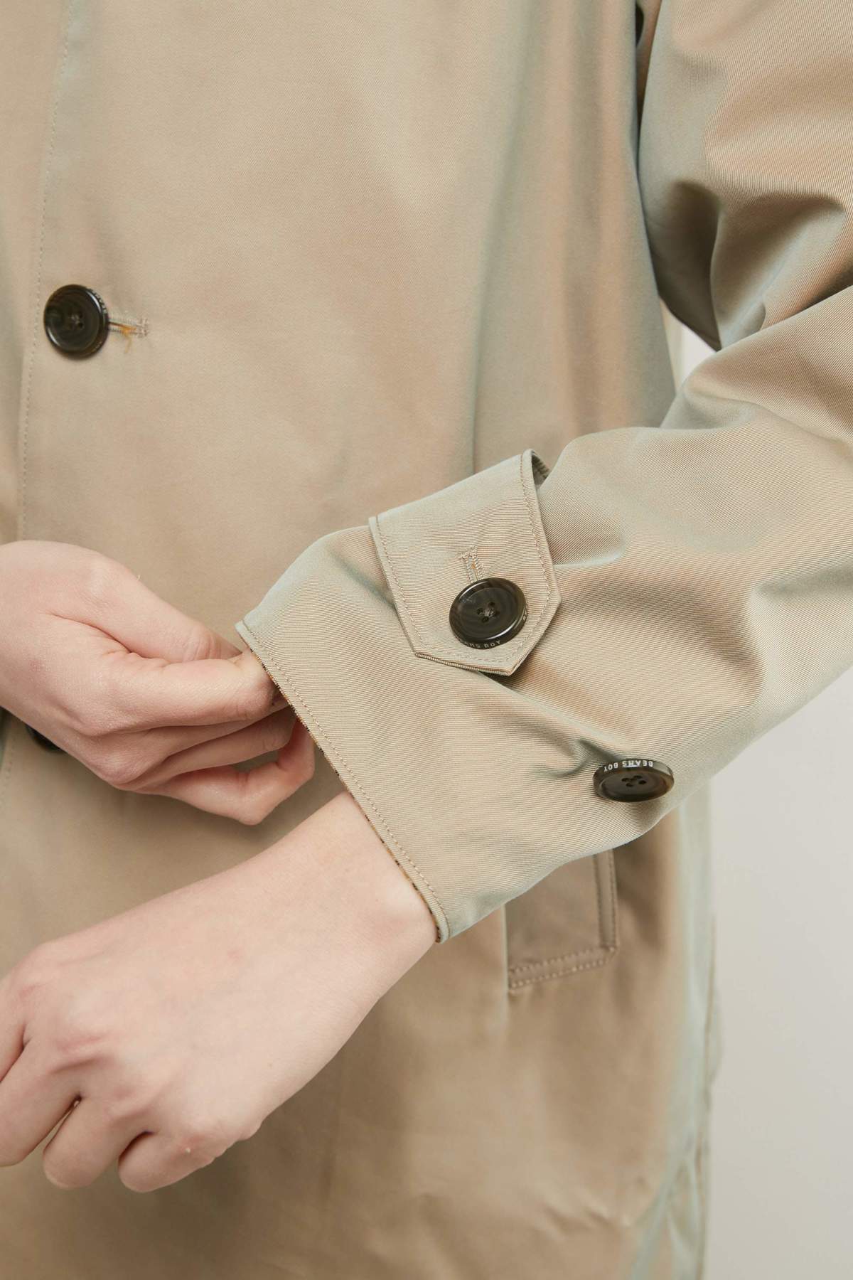 Beams Boy Reversible Stand-fall Collar Coat - Beige | Garmentory