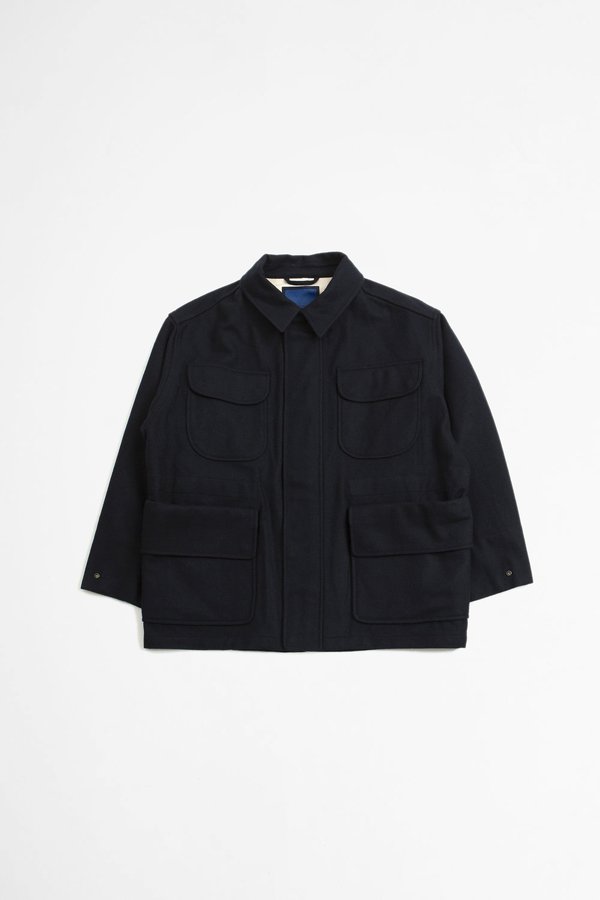 Document Heavy melton field jacket - navy | Garmentory