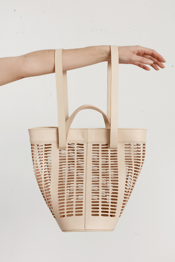 Modern Weaving - Basket Tote - Nude | Garmentory