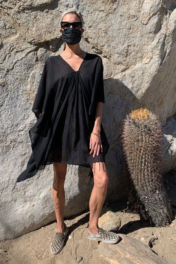 Two New York Caftan Dress Black Khadi Garmentory