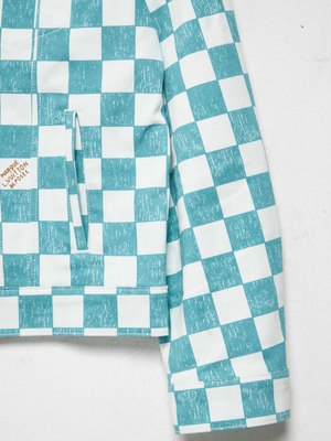 [PRE - LOVED] Louis Vuitton Mint White Checkered Logo Buttons Text ...