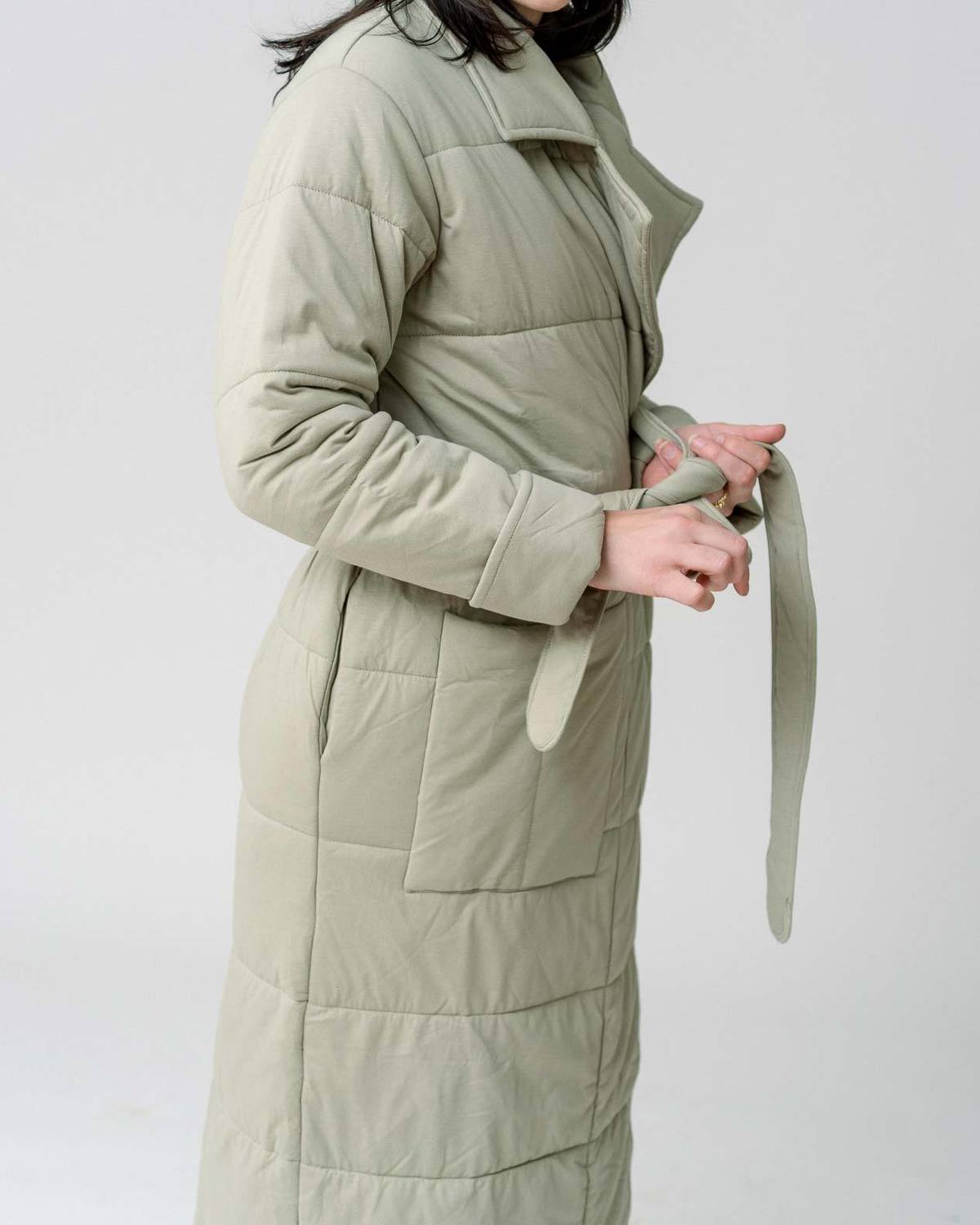 Skin Worldwide Sonya Quilted Robe - Moss | Garmentory