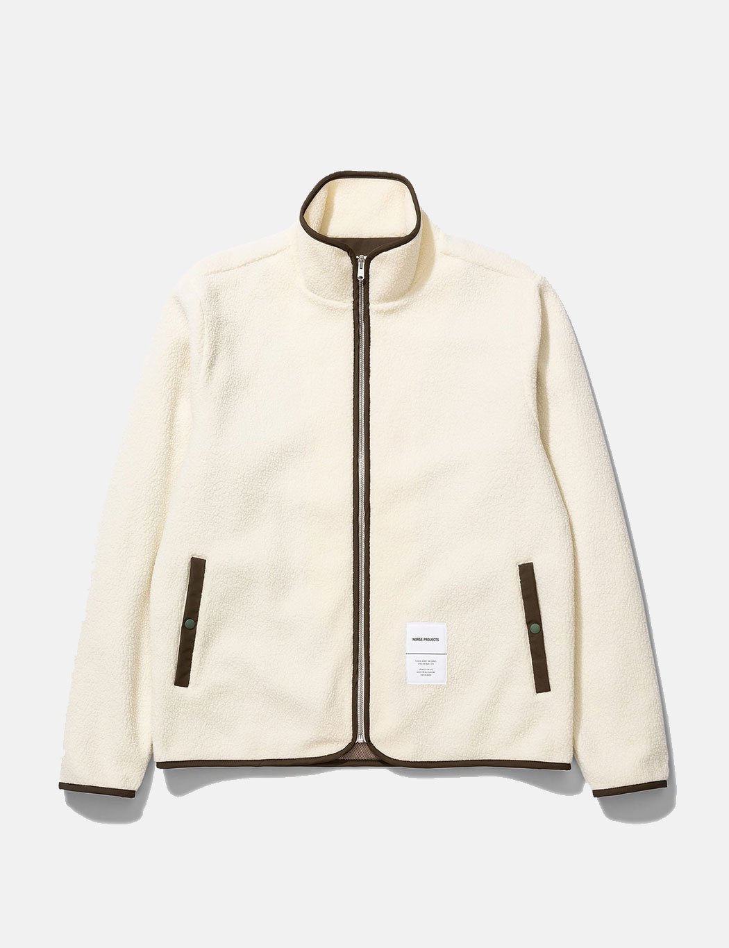 Norse Projects Frederik Tab Series Fleece Jacket - Ecru White | Garmentory Norse Projects Frederik Tab Series Fleece Jacket - Ecru White | Garmentory