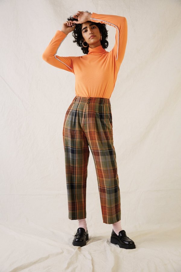 EVE GRAVEL PANTALON HARRISON pants - TARTAN | Garmentory