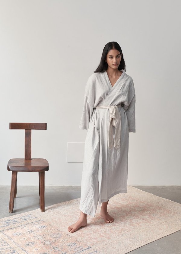 Deiji Studios - The 02 Full Length Robe in Cloud Blue | Garmentory