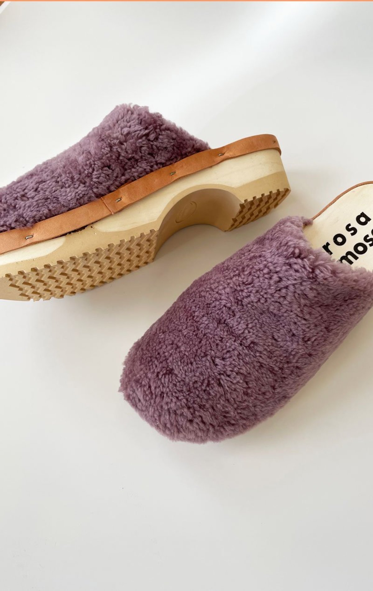 Rosa Mosa Icelandic Shearling clogs - Mauve | Garmentory