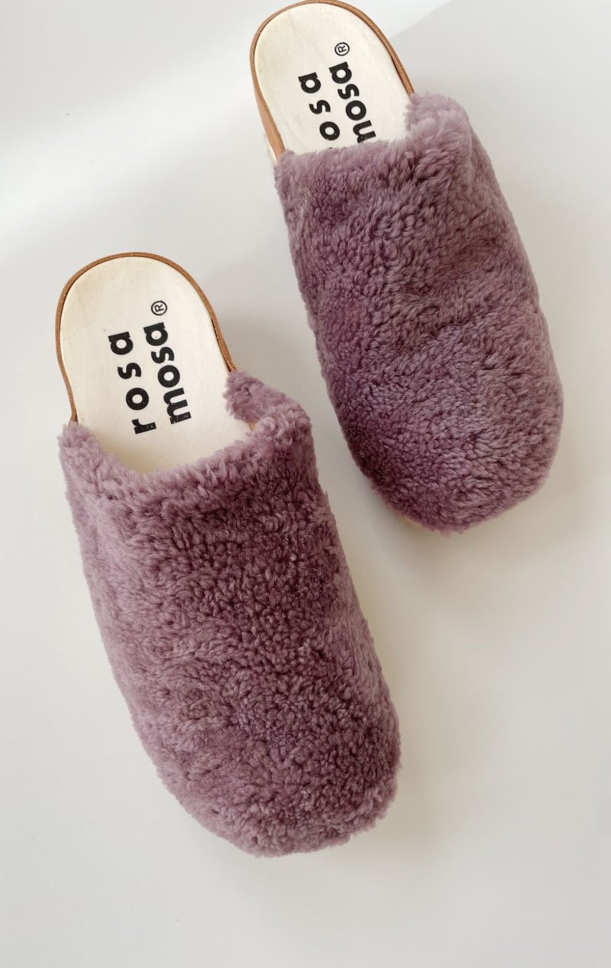 Rosa Mosa Icelandic Shearling clogs - Mauve | Garmentory