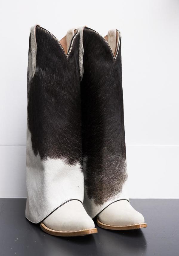 Hair on Hide Leather Cowboy Boots | Garmentory