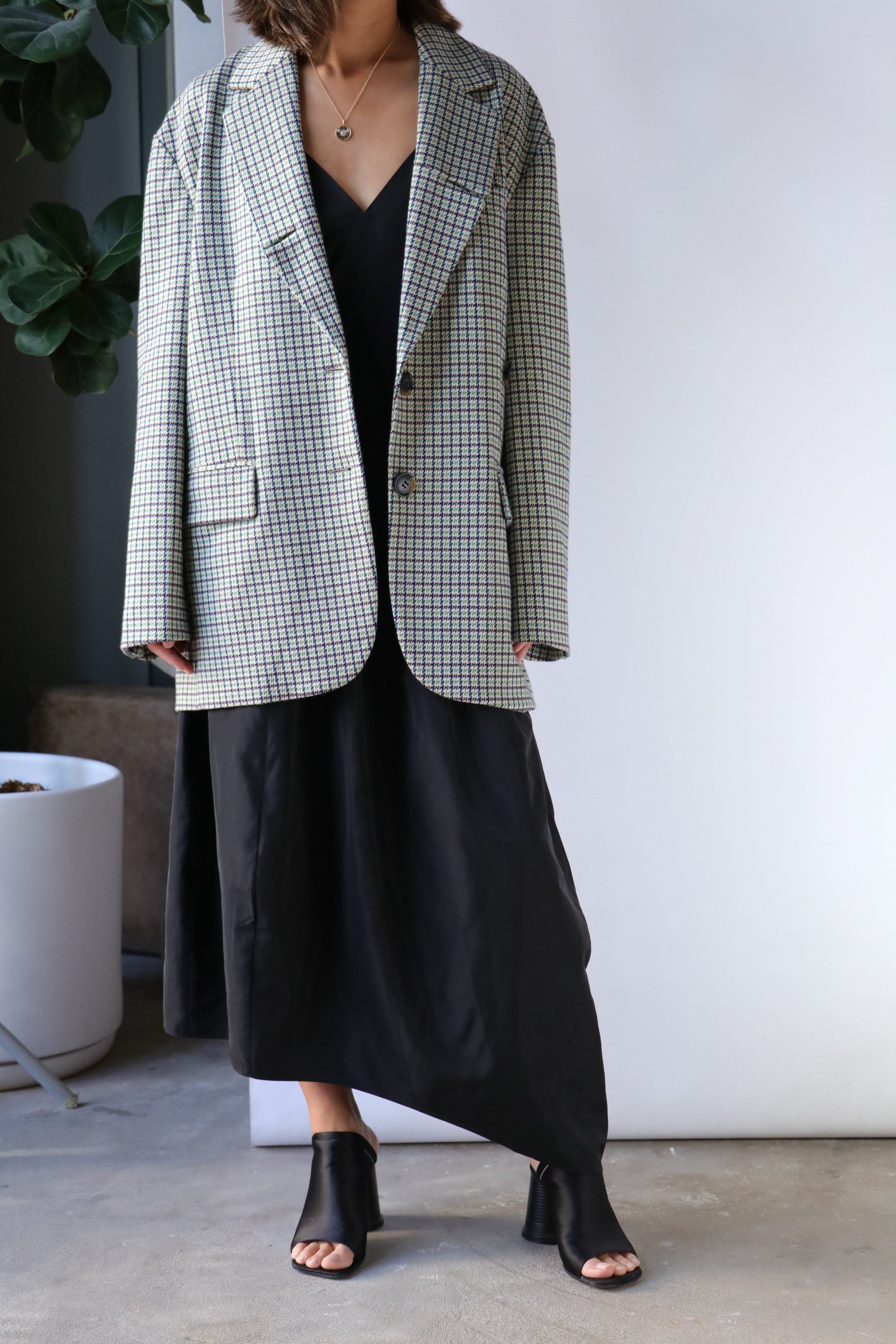 Tibi Menswear Tailored Jersey Liam Jacket - Black Multi | Garmentory
