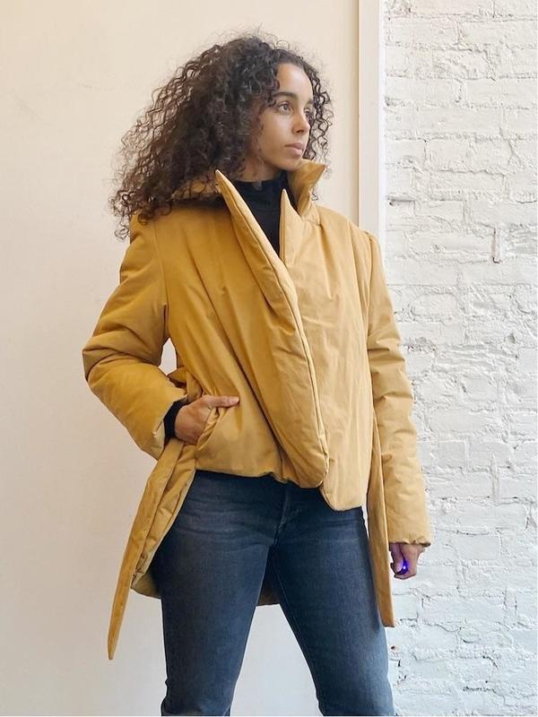MiiN Matte Puffer Jacket - Camel | Garmentory