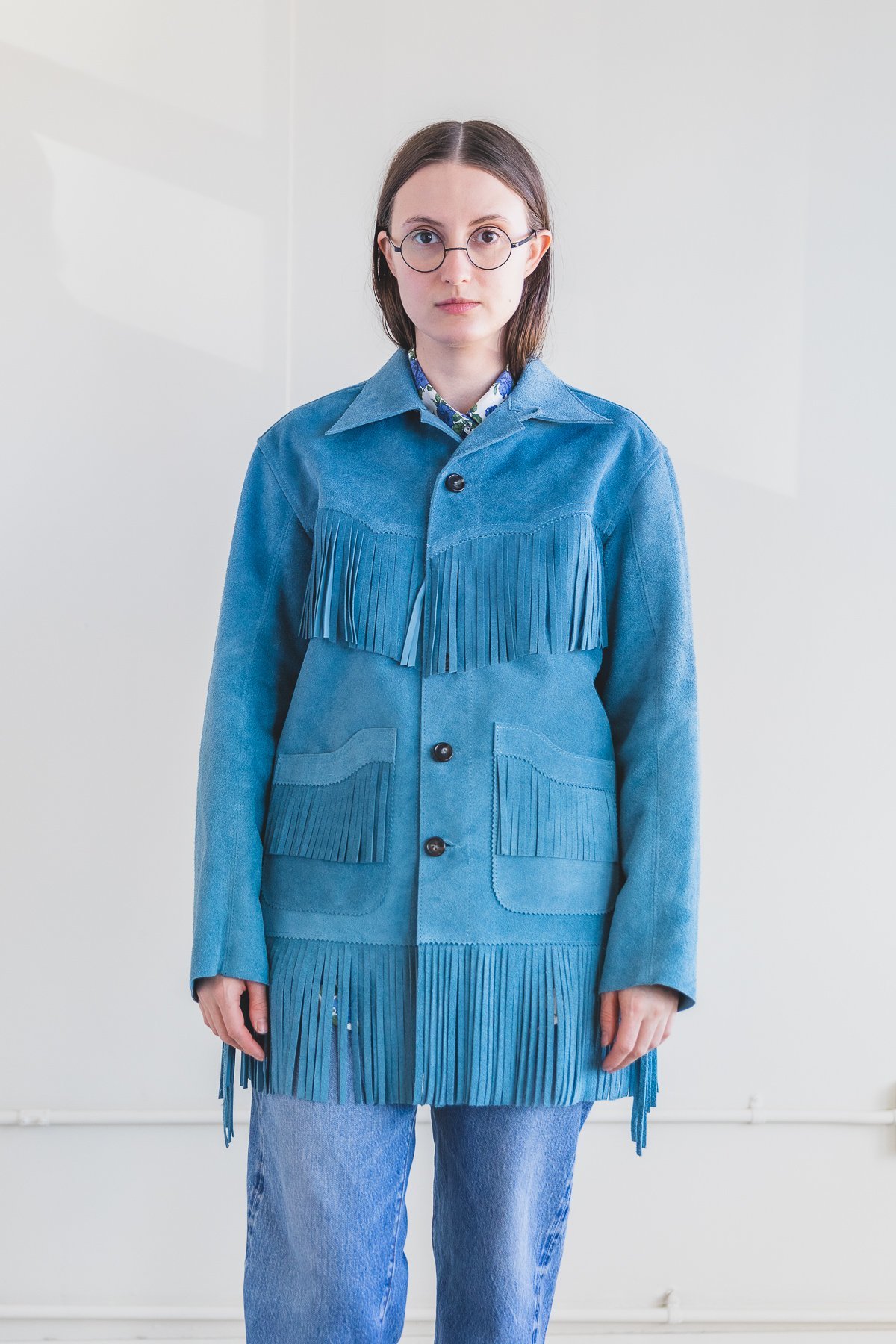 BODE APPALACHIAN JACKET - LIGHT BLUE SUEDE | Garmentory