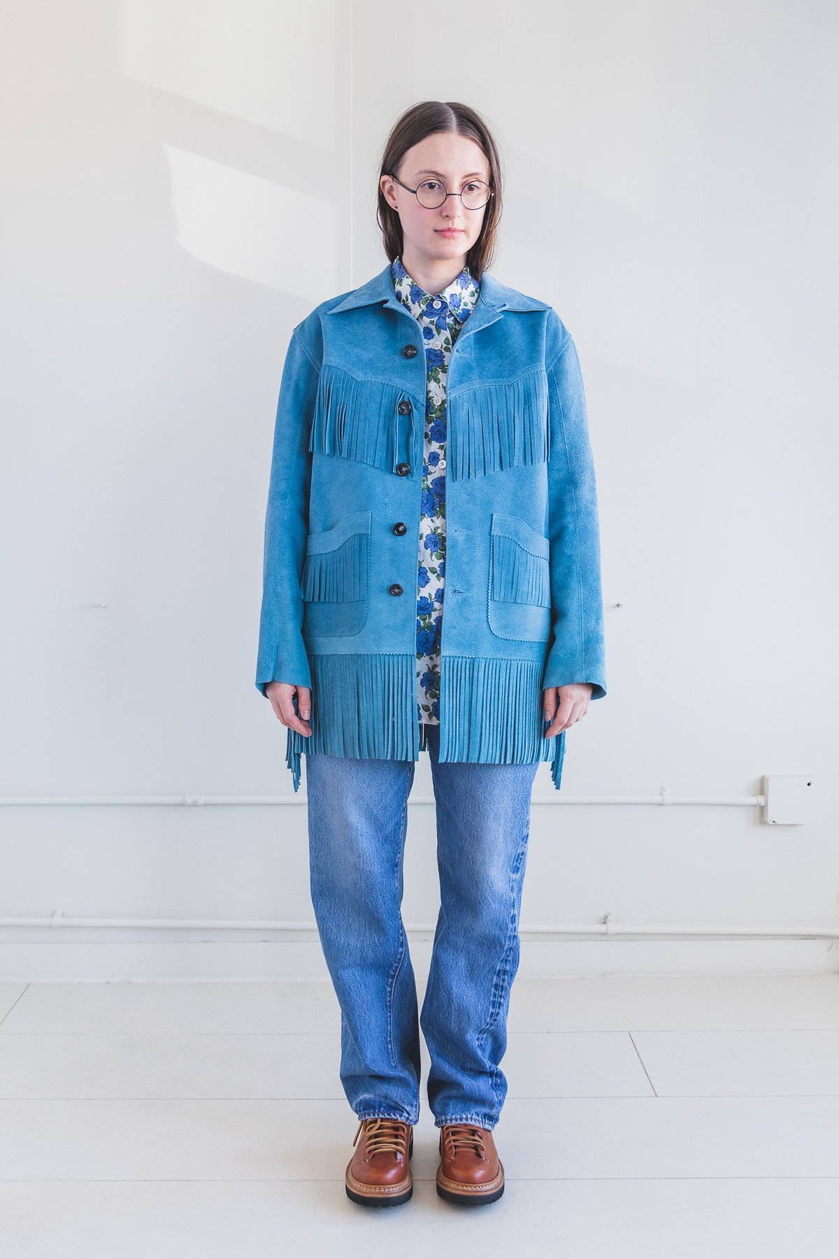 BODE APPALACHIAN JACKET - LIGHT BLUE SUEDE | Garmentory