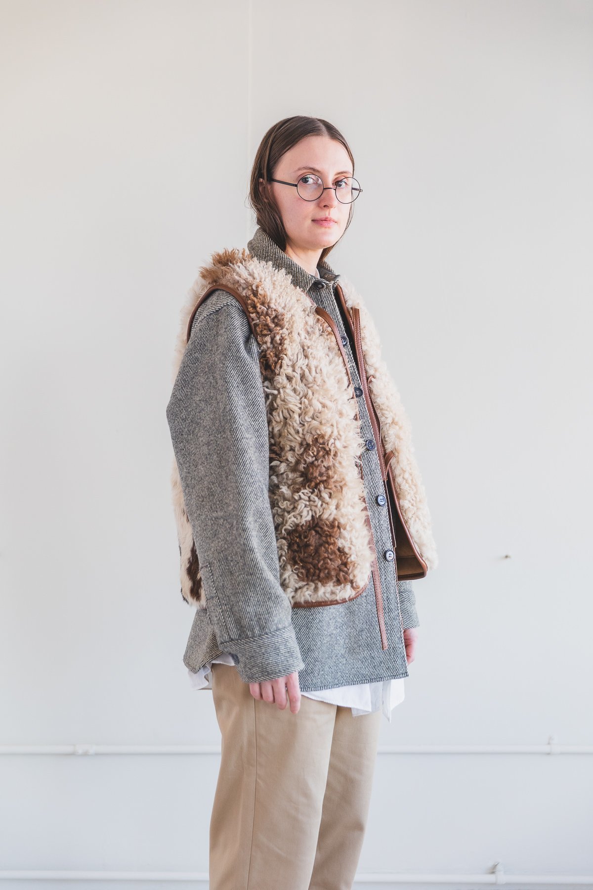 CAWLEY STUDIO ELLA SHEEPSKIN VEST - COW PRINT | Garmentory