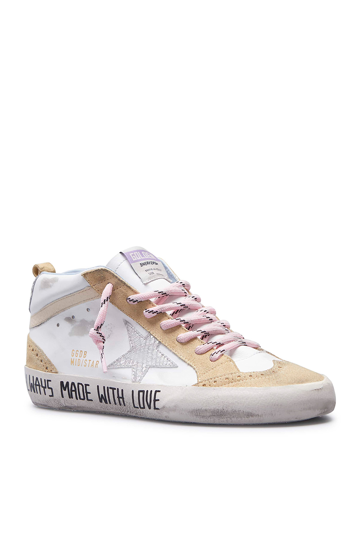 Golden Goose Mid Star Shoes - Snake-Print Star with Python Print Wave ...