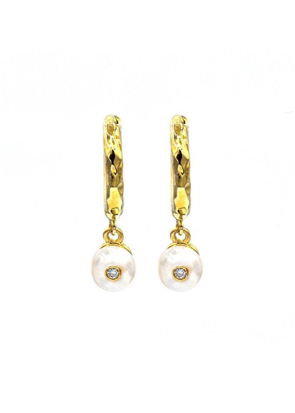 Octavia Elizabeth Fine Jewelry Charmed Micro Gabby Hoops - Pearl ...