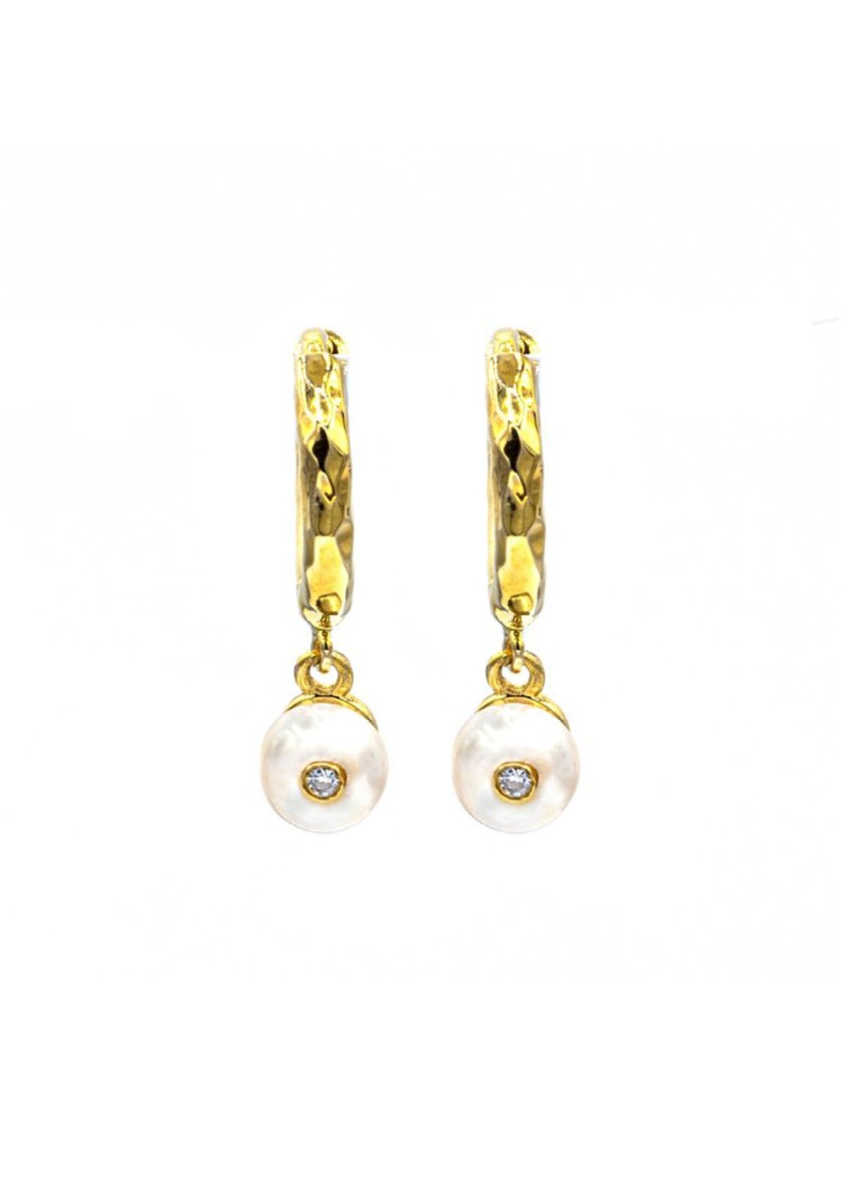 Octavia Elizabeth Fine Jewelry Charmed Micro Gabby Hoops - Pearl ...