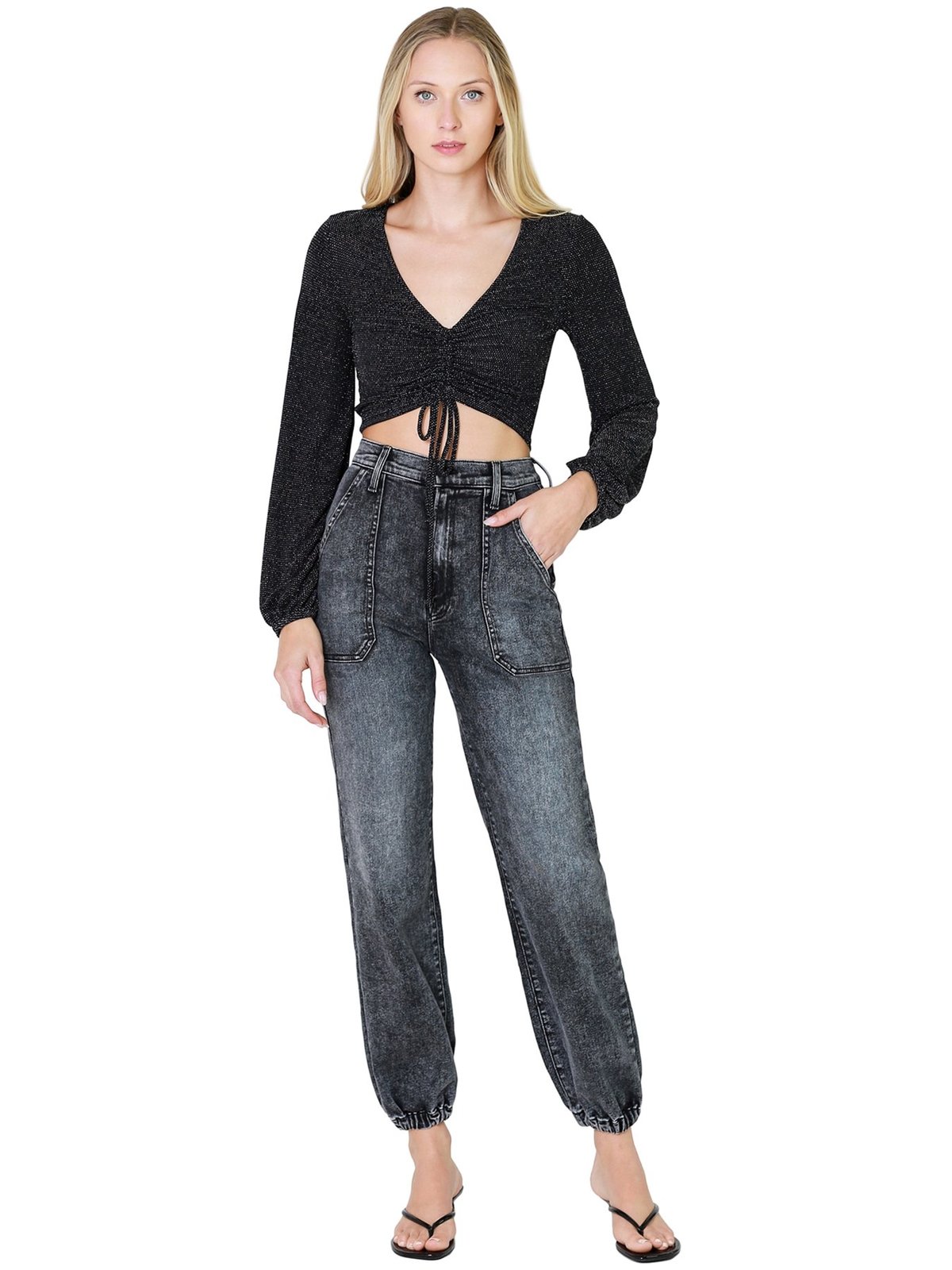 MOTHER Denim Wrapper Patch Springy Ankle Jeans - Train Stops | Garmentory