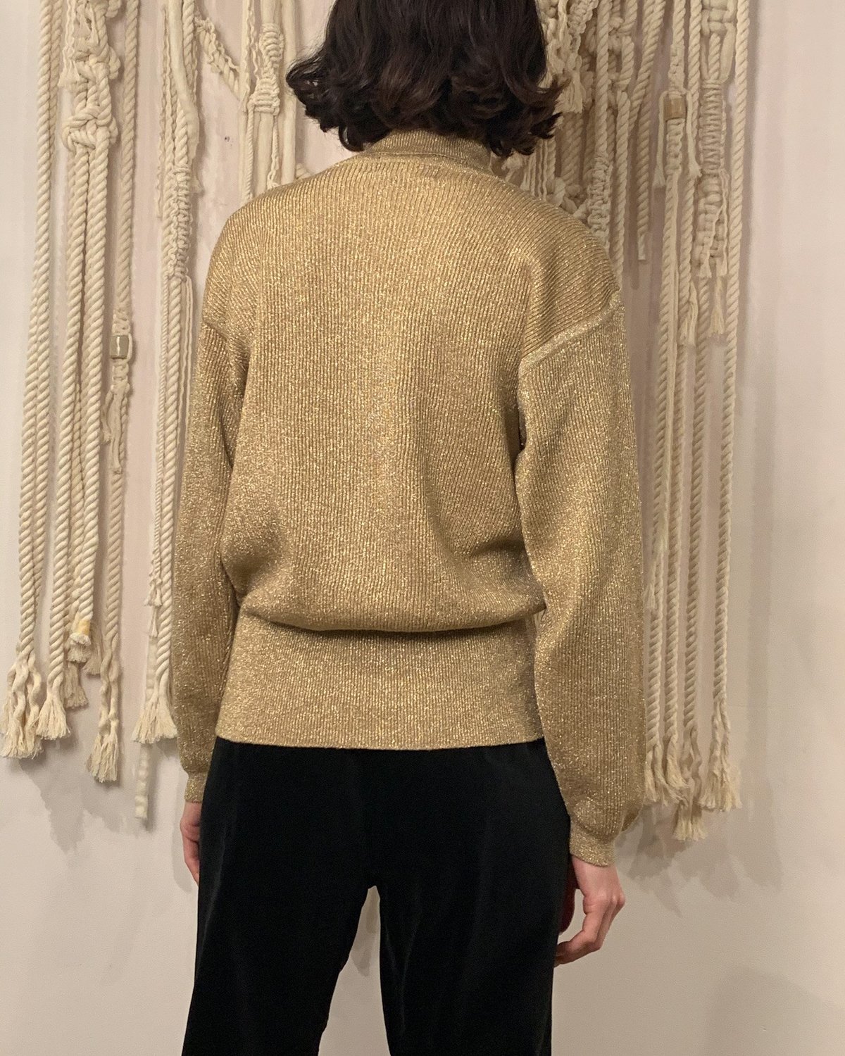 Vintage Metallic Turtleneck - GOLD | Garmentory