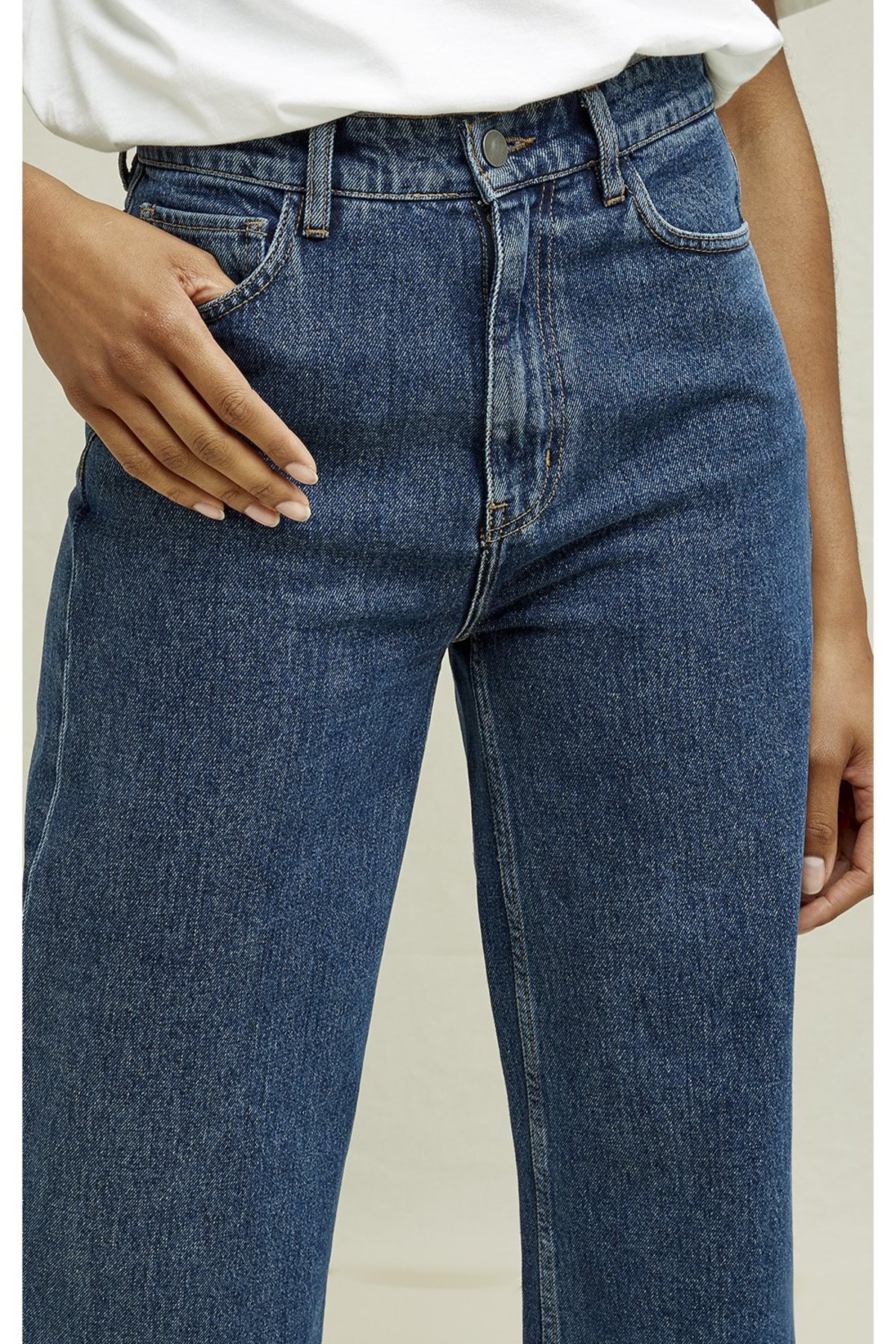 People Tree Ariel Wide Leg Jeans - Blue Denim | Garmentory