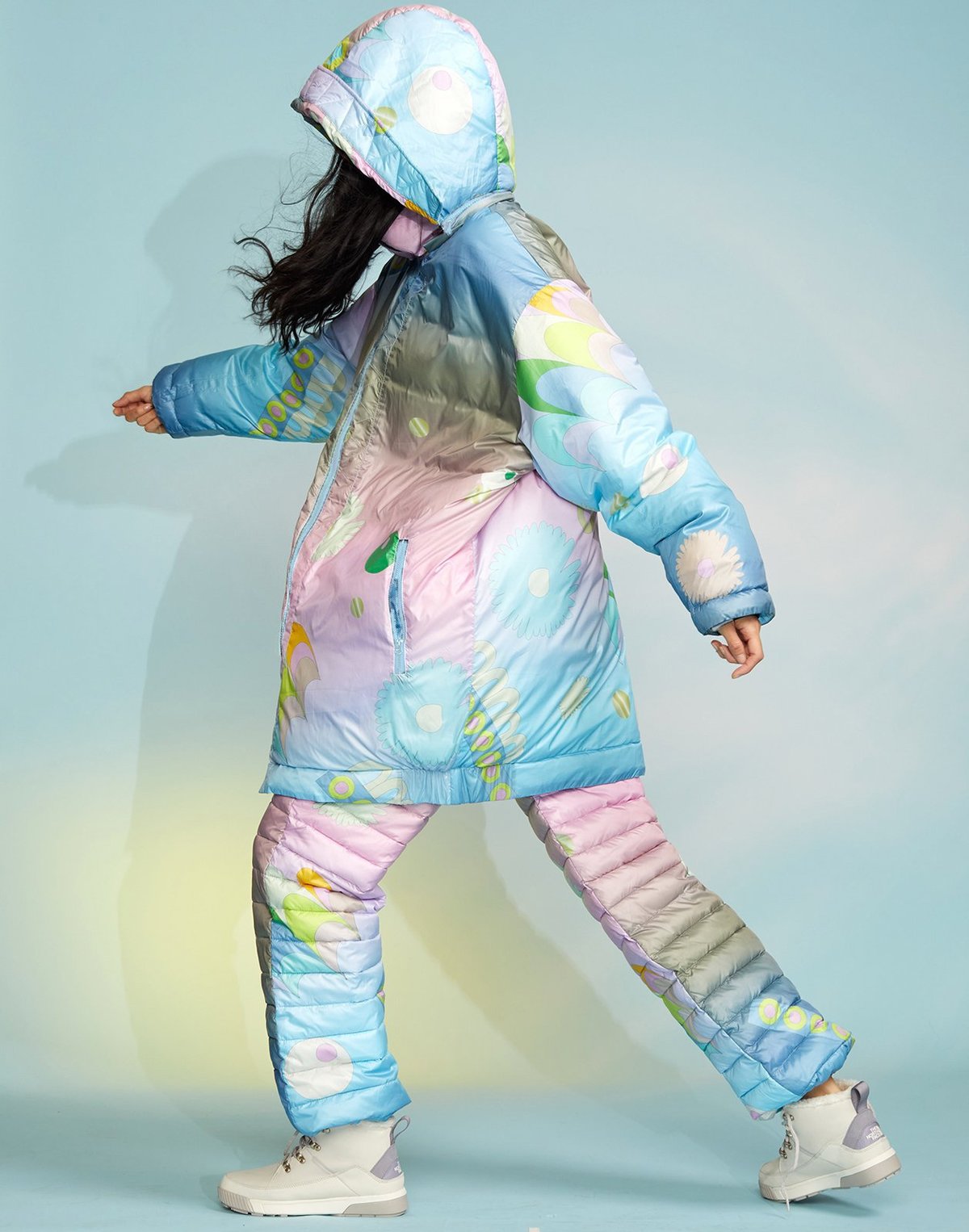 Cynthia Rowley Cosmo Puffer Jacket - Ombre Pink/Blue | Garmentory