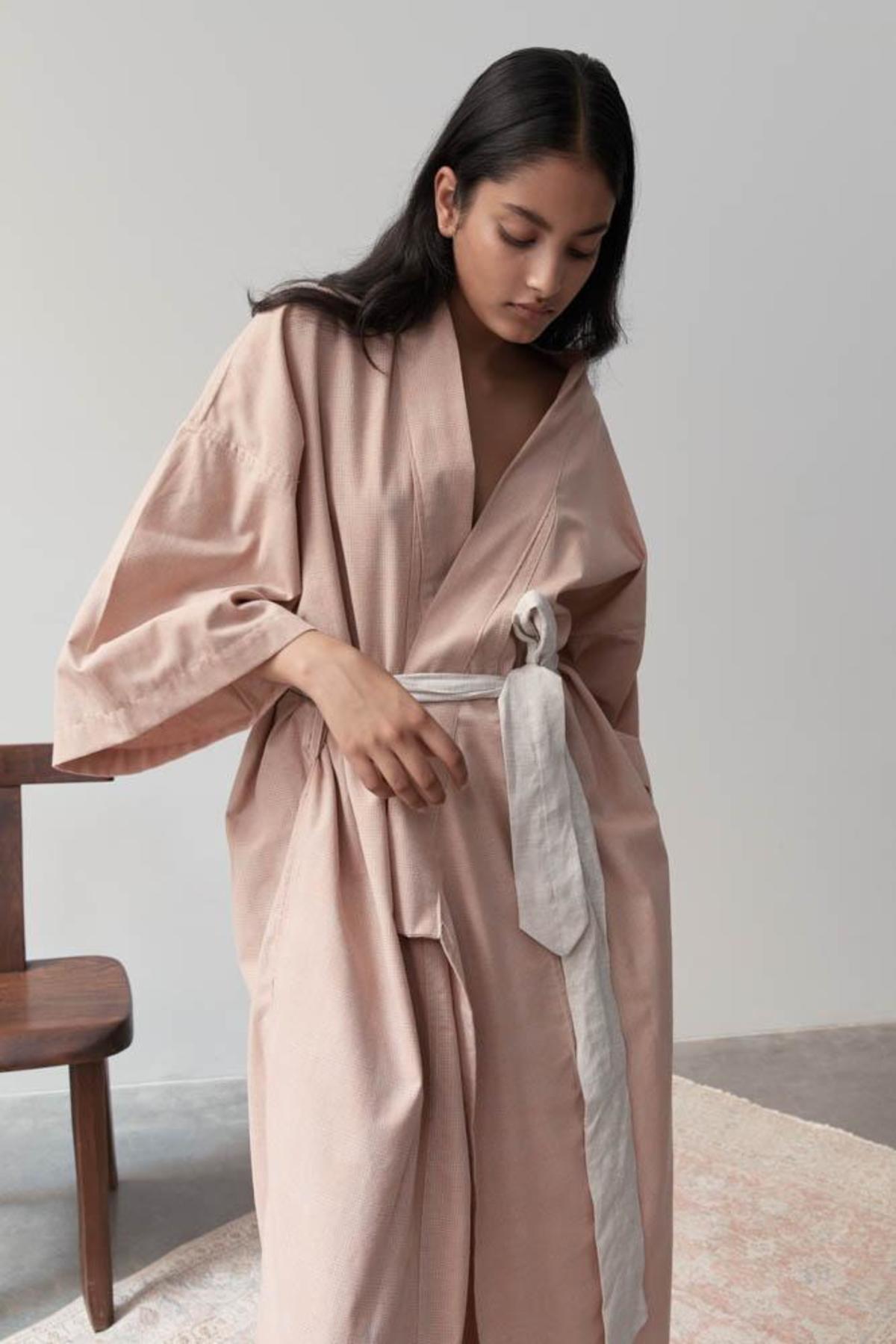 Deiji Studios The 02 Robe - Mandarin Check | Garmentory