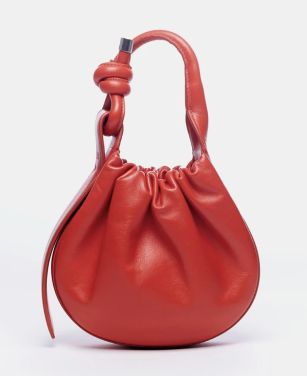 Behno Ina Mini Crossbody Napp Ruched Bag - Tomato | Garmentory