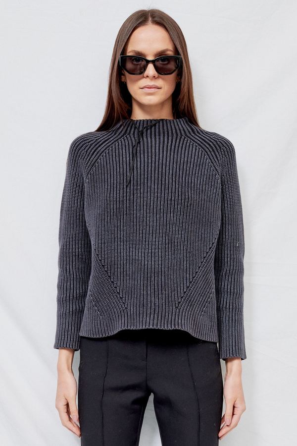 demylee Cotton Daphne Sweater - Black | Garmentory