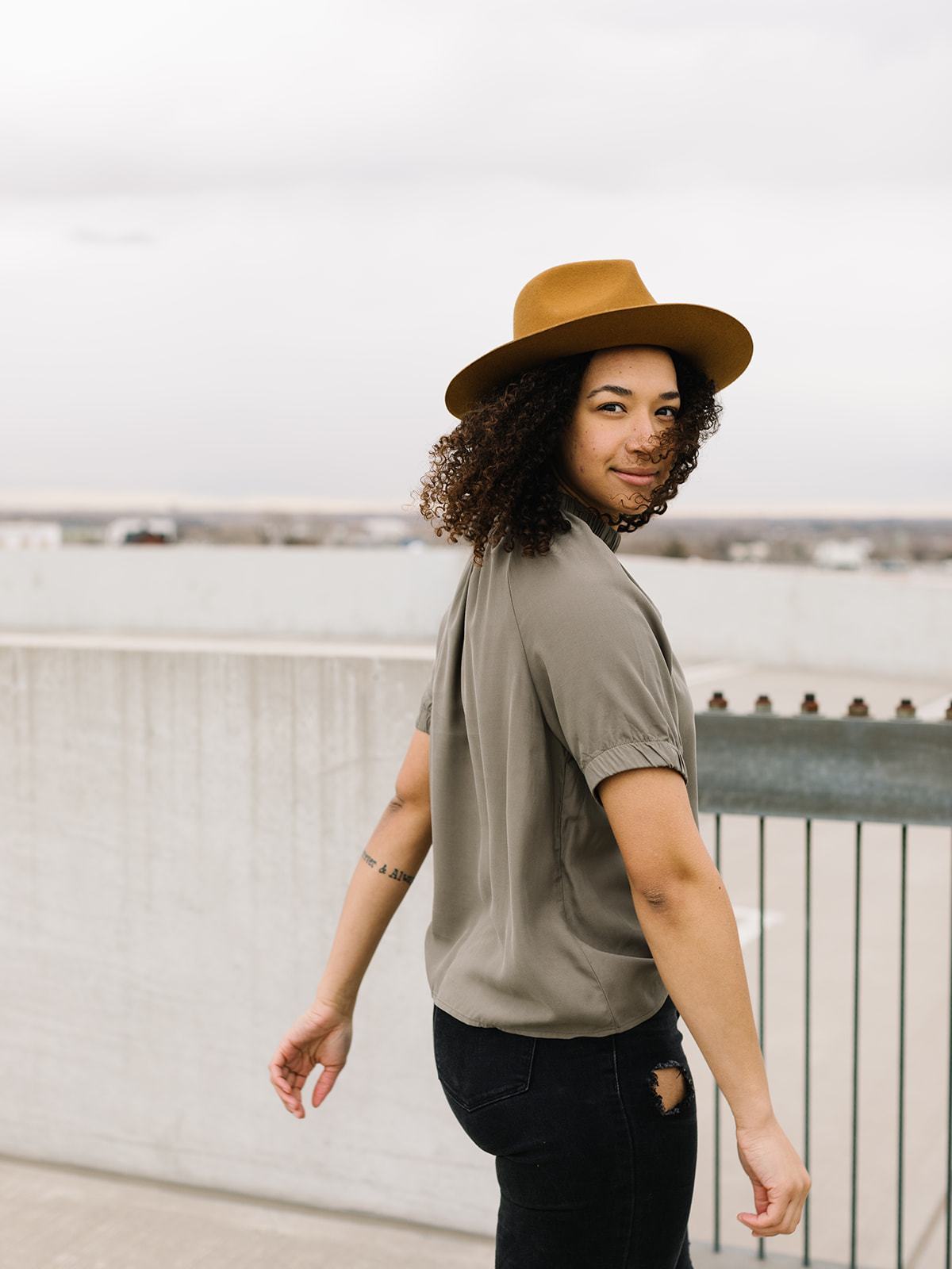 Grade & Gather Elastic Neckline Modal Blouse - Dune | Garmentory