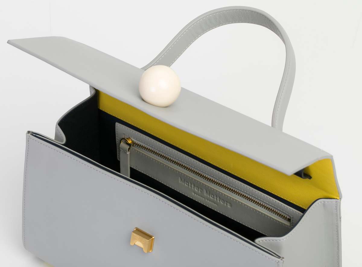 MATTER MATTERS Trapezoid Satchel Strap Bag - Grey | Garmentory