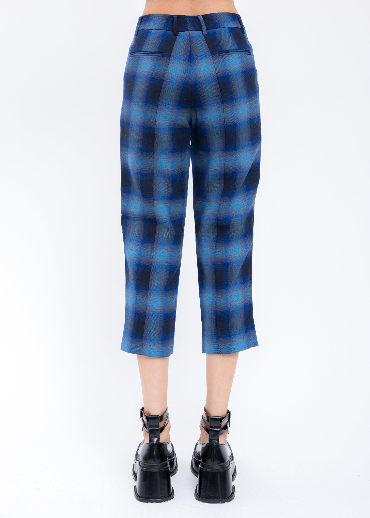 Shushu/Tong Check Trousers - Blue | Garmentory