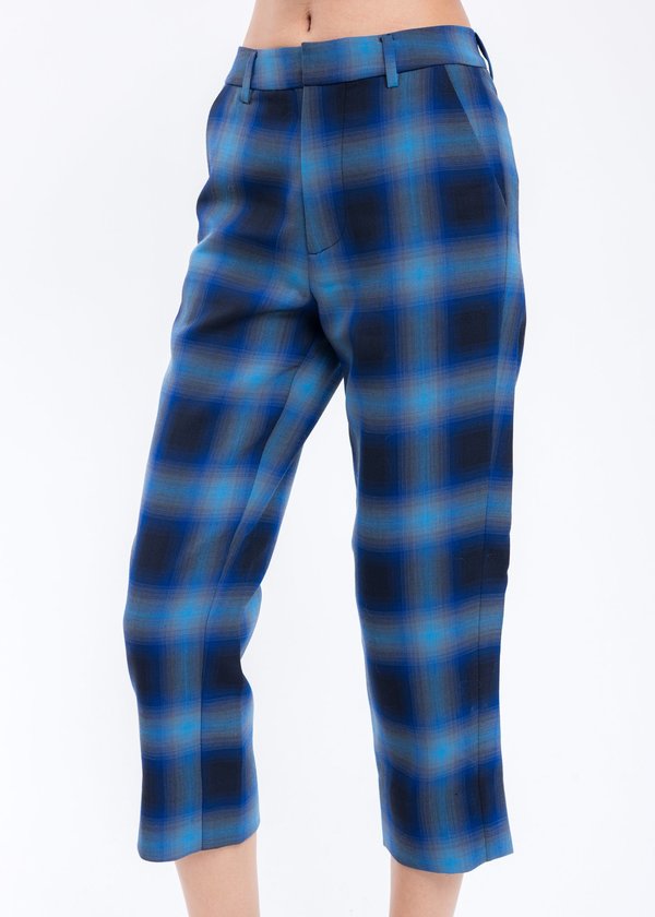 Shushu/Tong Check Trousers - Blue | Garmentory