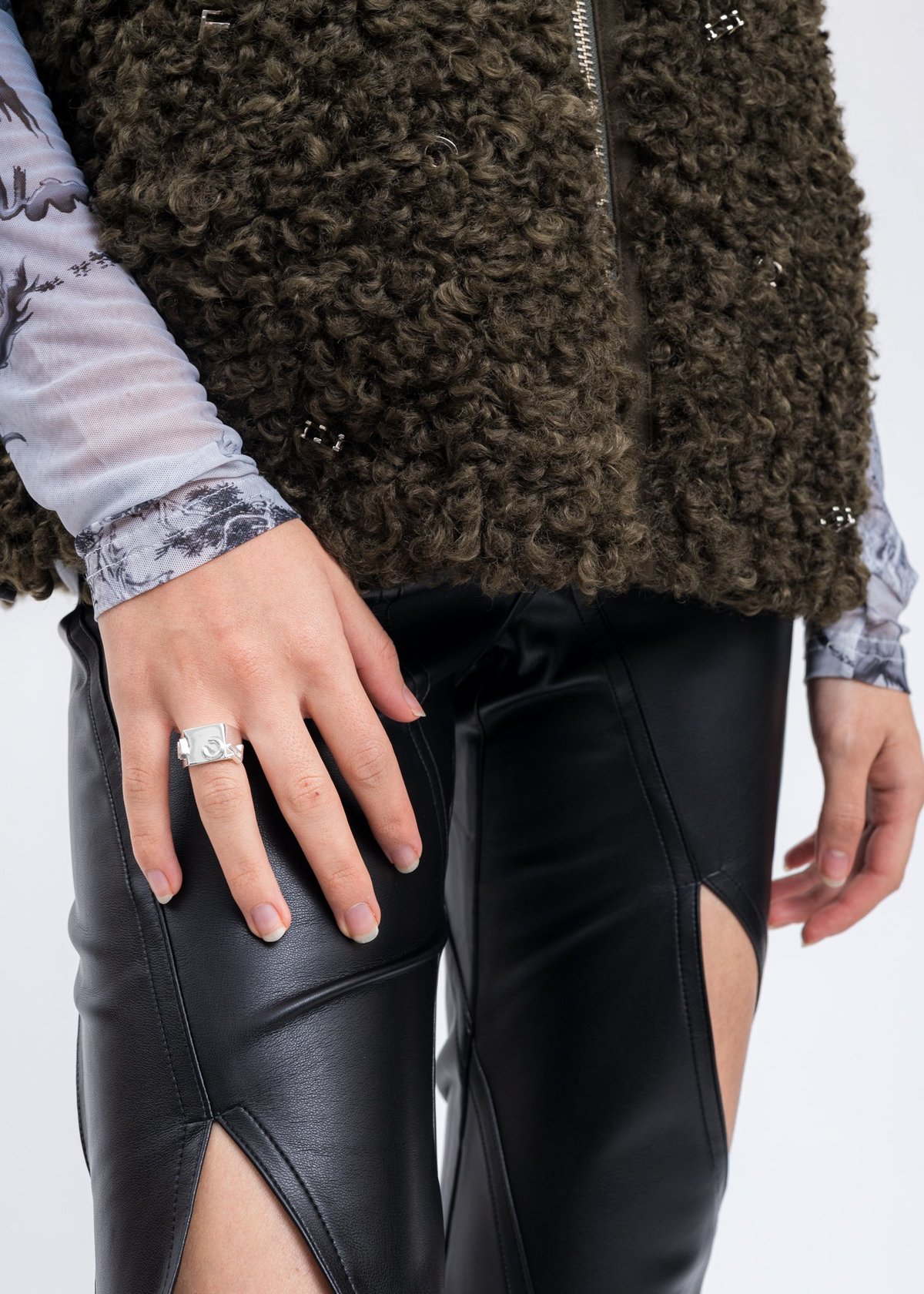 Feng Chen Wang FCW Logo Ring - Silver | Garmentory