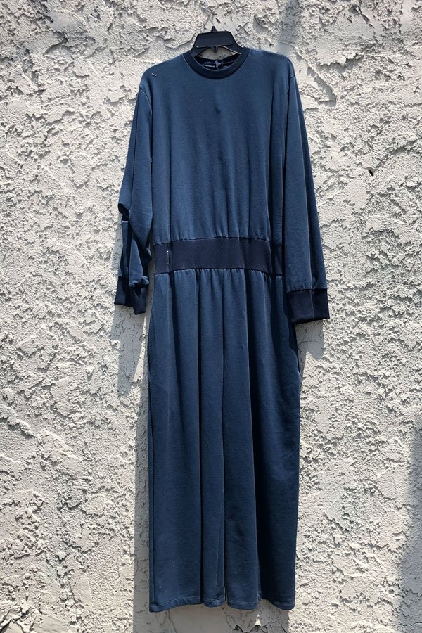 Toit Volant Fleece Terry Jumpsuit - Navy | Garmentory