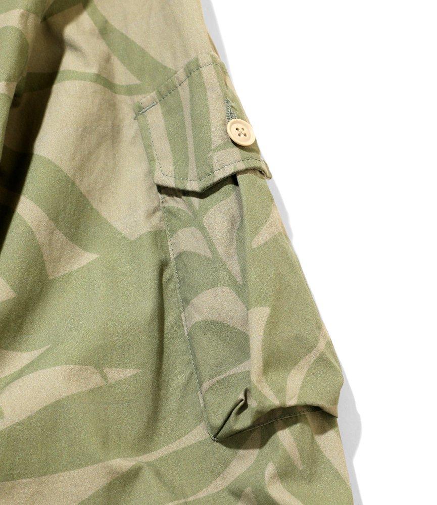 Engineered Garments Explorer Shirt Jacket - Khaki Olive Leaf Print ...