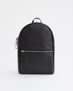 The Mini Dome Backpack: Black Leather Nylon | atelier-yuwa.ciao.jp