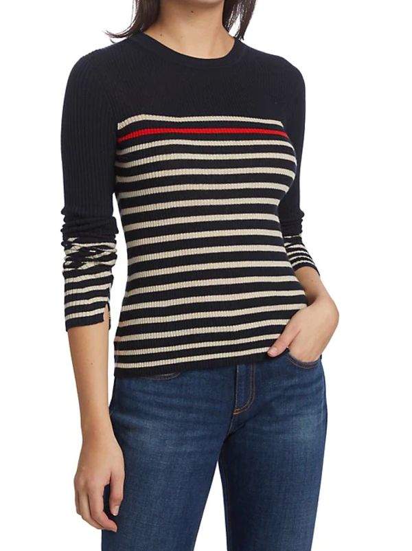 Rag & Bone Kate Striped Sweater - Navy Multi | Garmentory