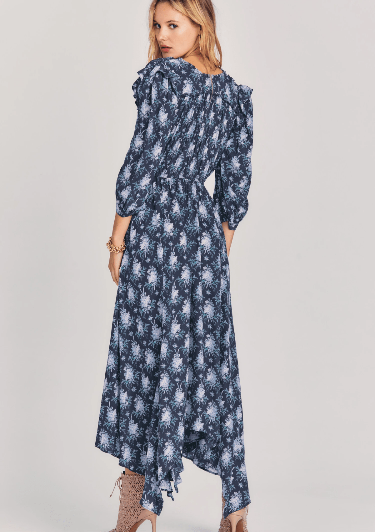 LoveShackFancy Love Shack Fancy Milton Dress - Blue/Noir | Garmentory