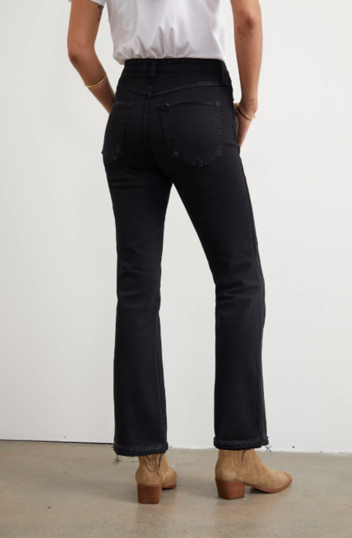 amo denim Bella HR Boot denim - Black Oak | Garmentory