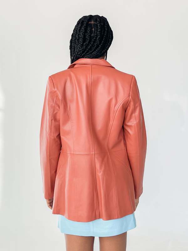 VINTAGE Leather Blazer - RUST | Garmentory