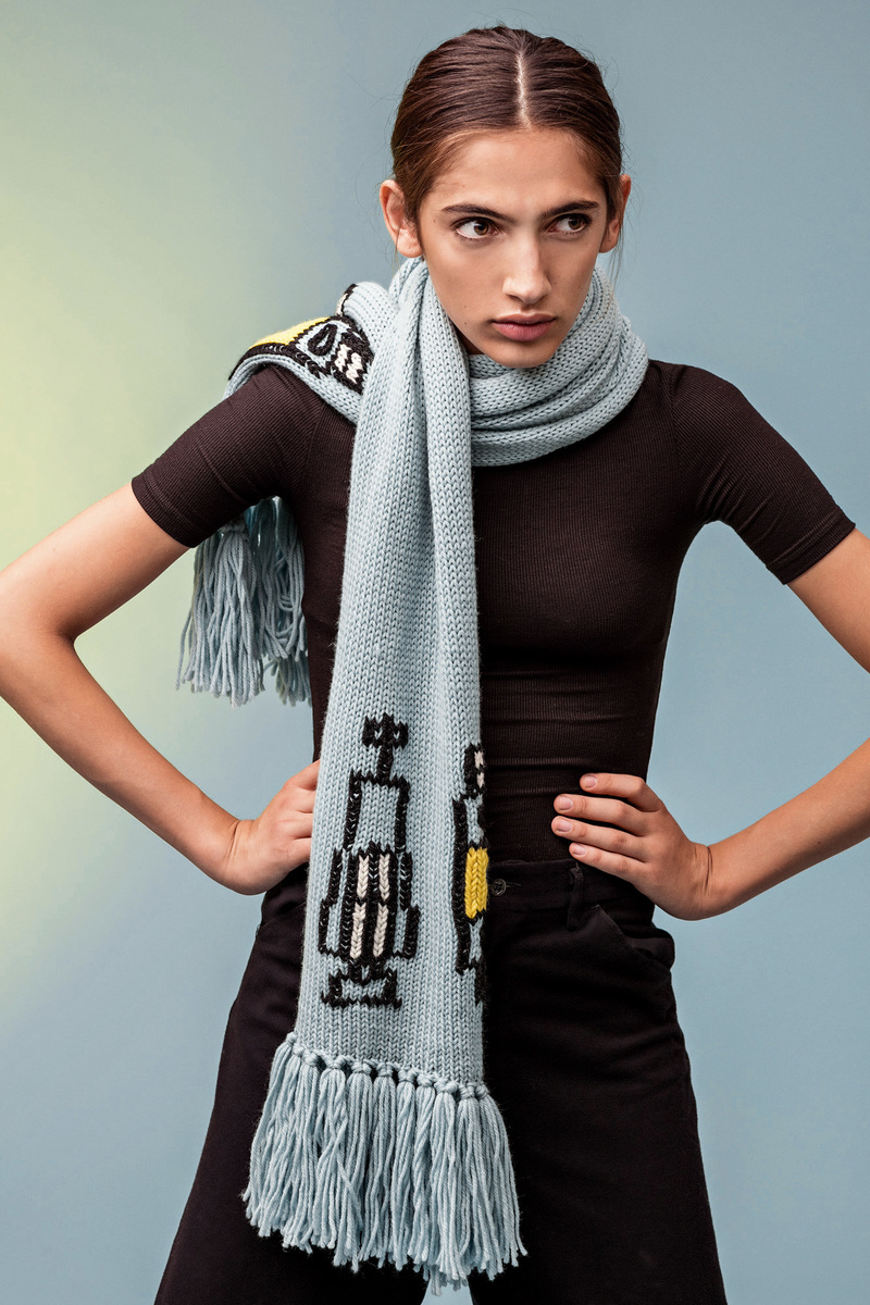 Talitha Ind Wool Scarf - Light Blue | Garmentory