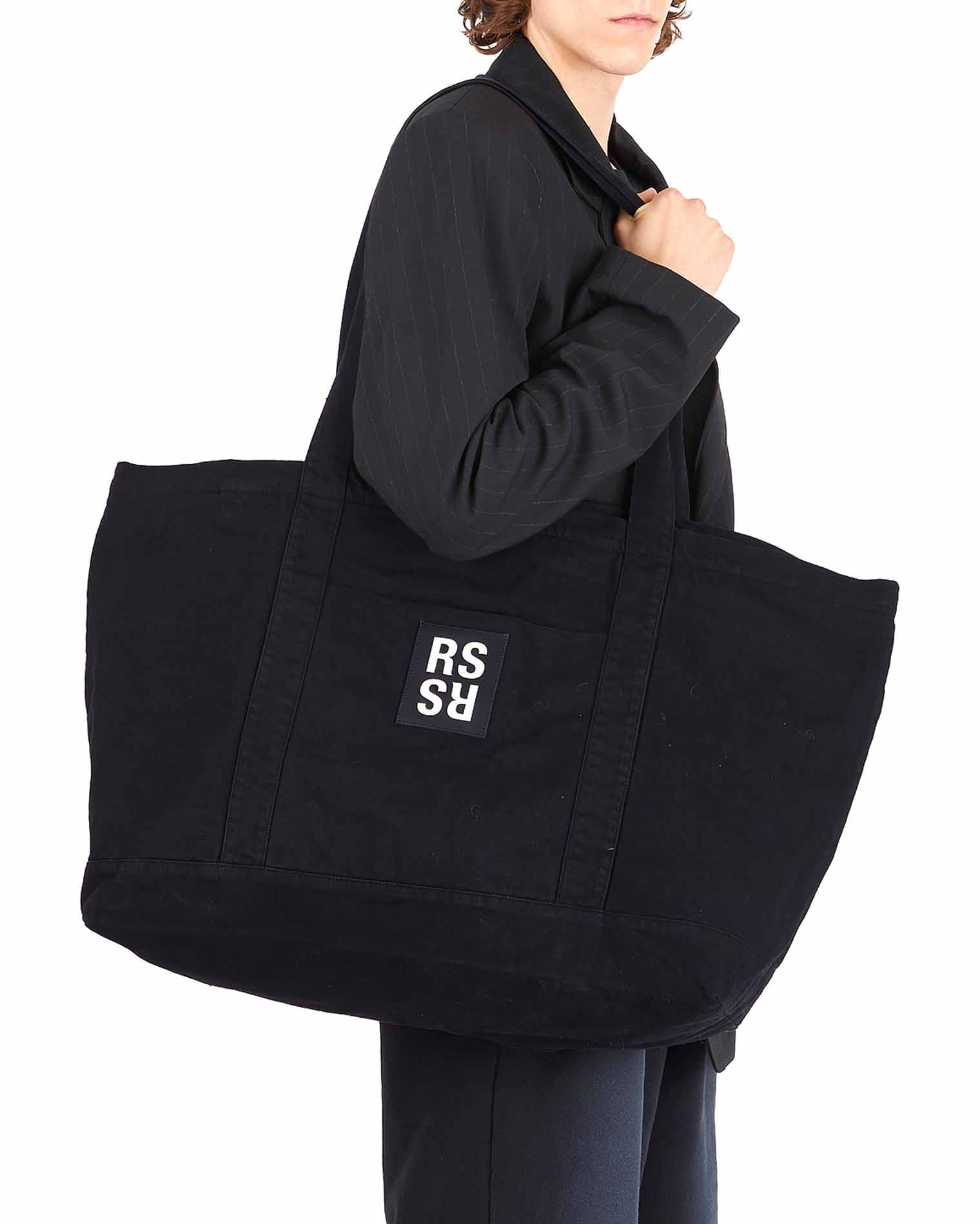 Raf Simons Logo Tote Bag - Black | Garmentory