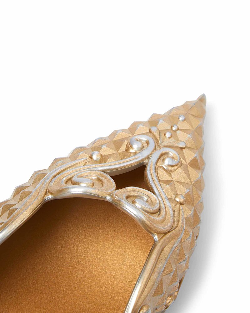 Y/Project x Melissa Gold PVC Mules Shoes - Gold | Garmentory
