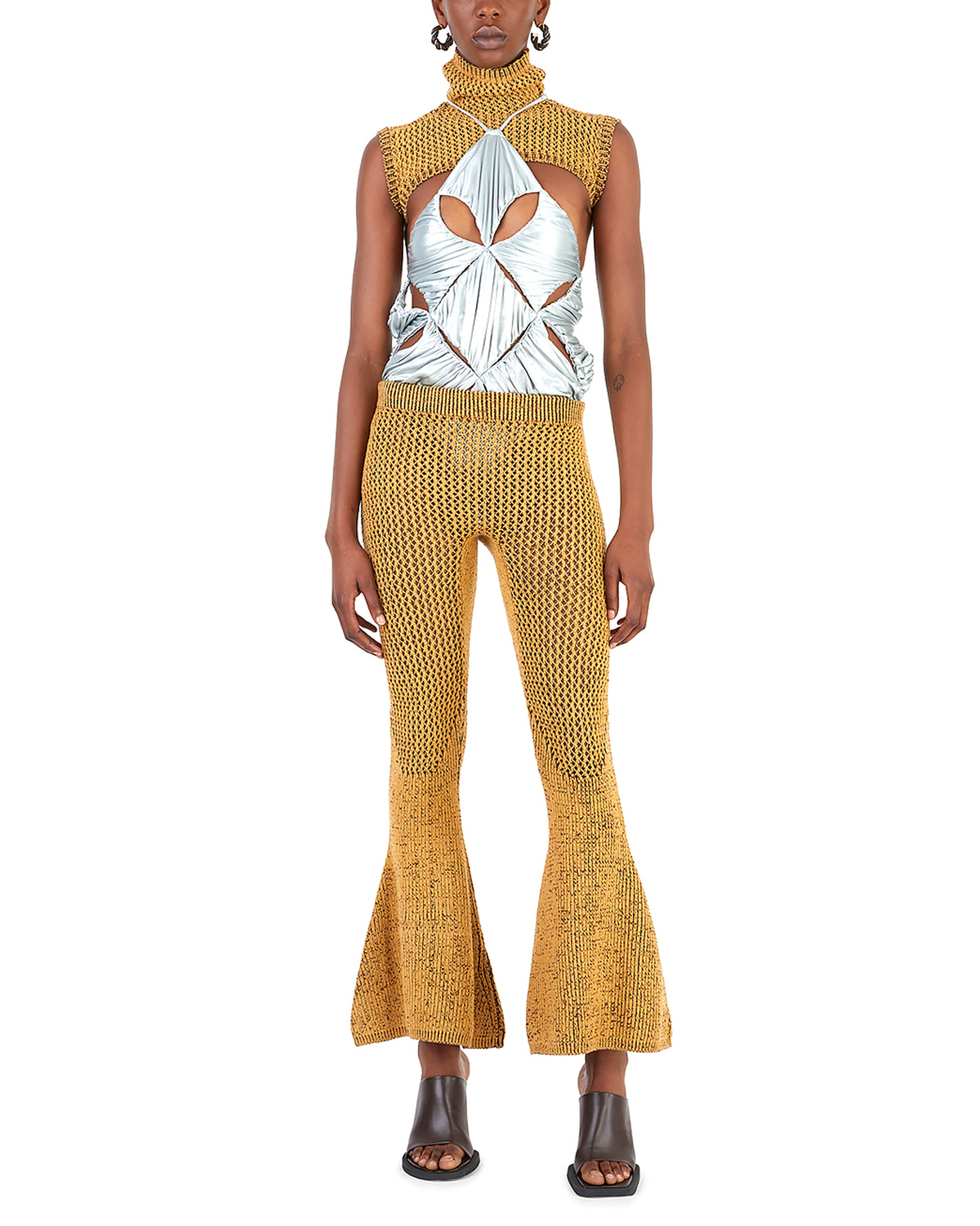 Isa Boulder Cutout Bodysuit - Silver | Garmentory