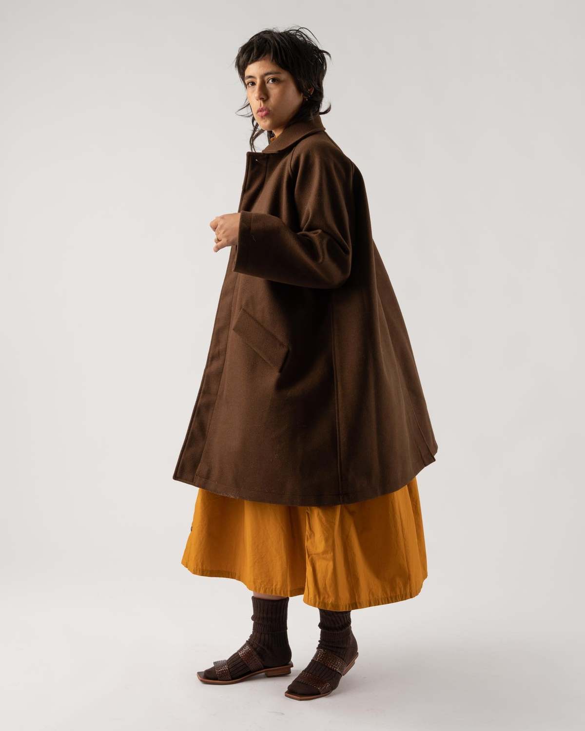 ICHI ANTIQUITES Over Coat - Brown | Garmentory